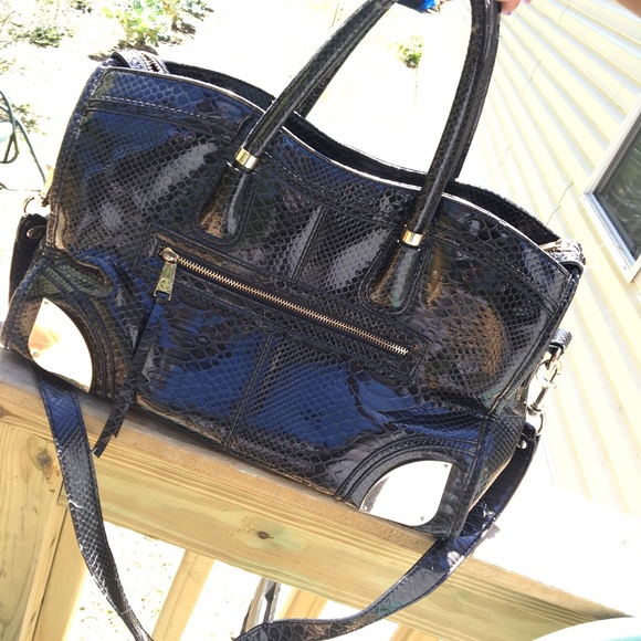 Gianni Bini | Bags | Gianni Bini Black Faux Leather Shoulder Purse ...